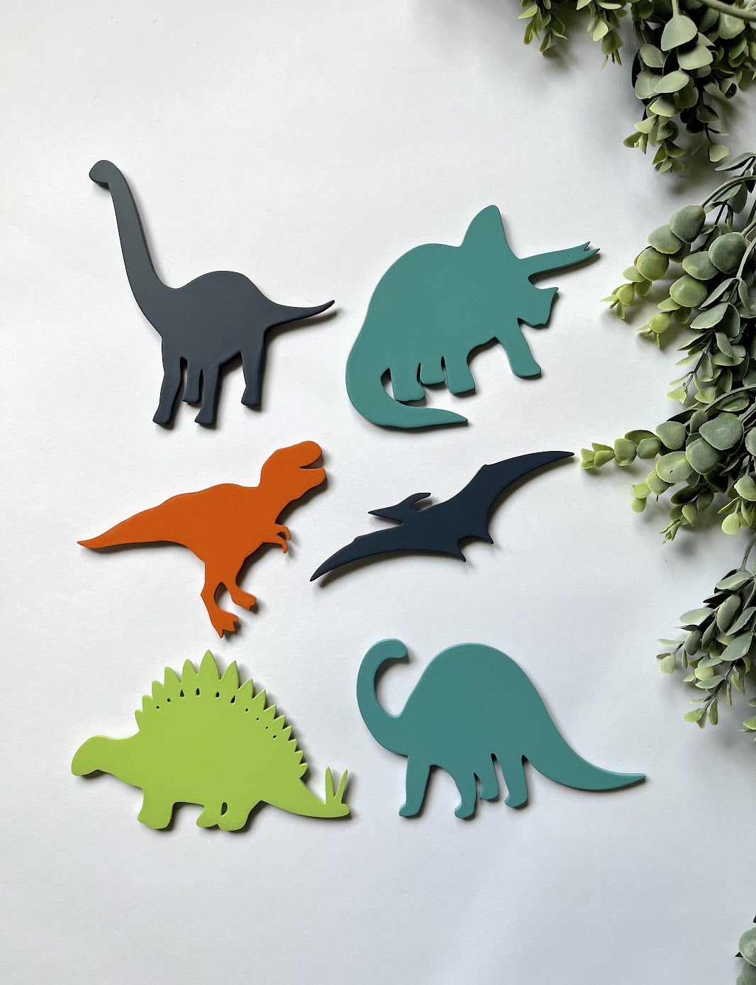 Dino 3D Cutouts - Nursery Room Decor | Sanded And Signed by Shelby