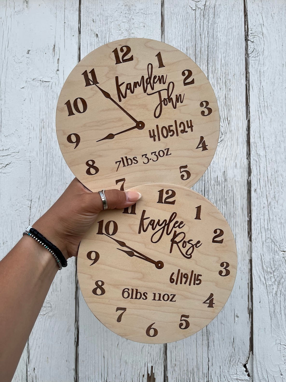 Baby Clock - Baby Announcement - When Time Stood Still | Sanded And ...