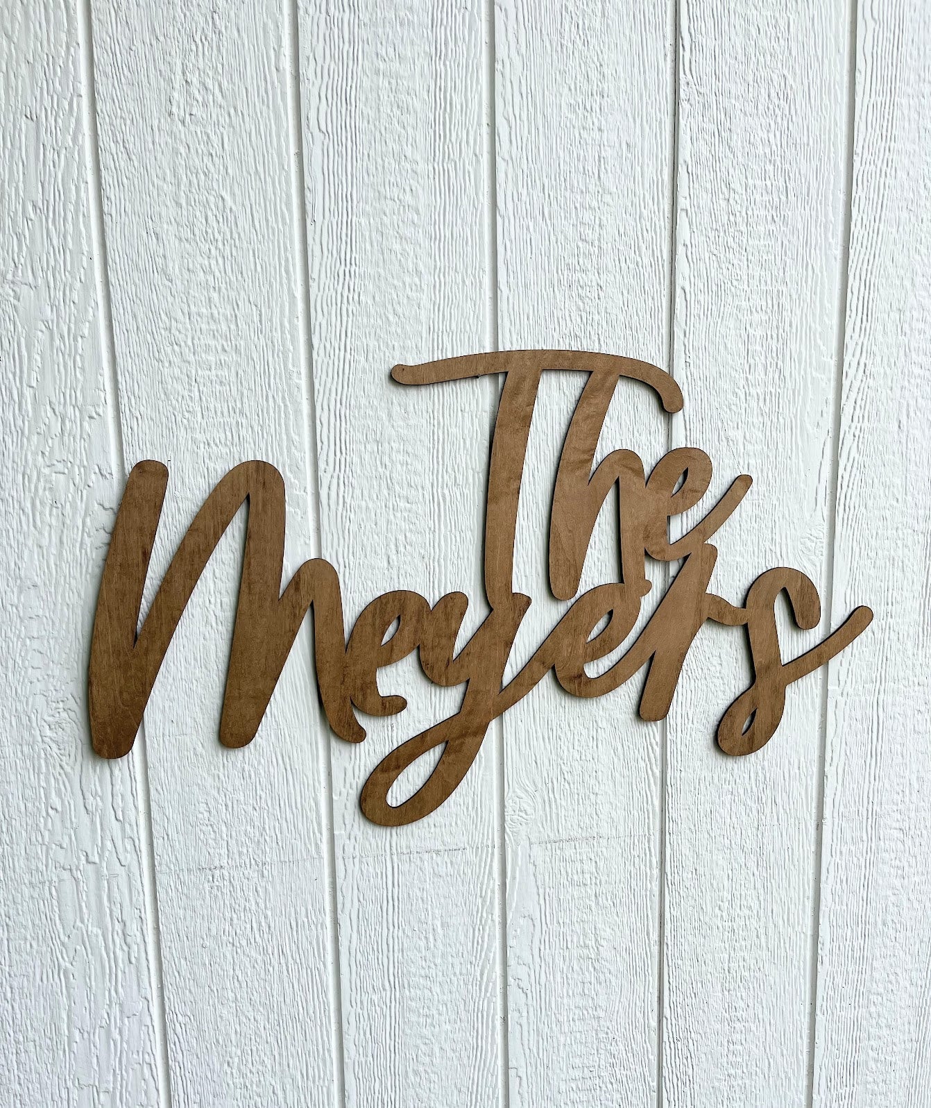 Cursive Last Name Cutout | Sanded And Signed by Shelby