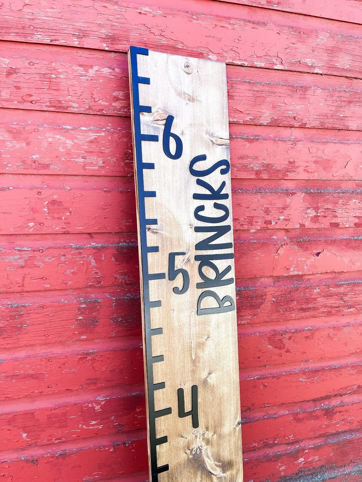 Customizable Growth Chart | Wooden Measuring Stick for Kids, Giant Wall ...